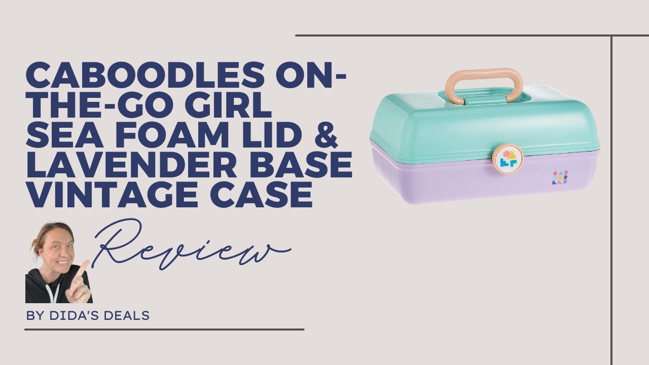 Caboodles On-The-Go Girl Sea foam Lid & Lavender Base Vintage Case ...