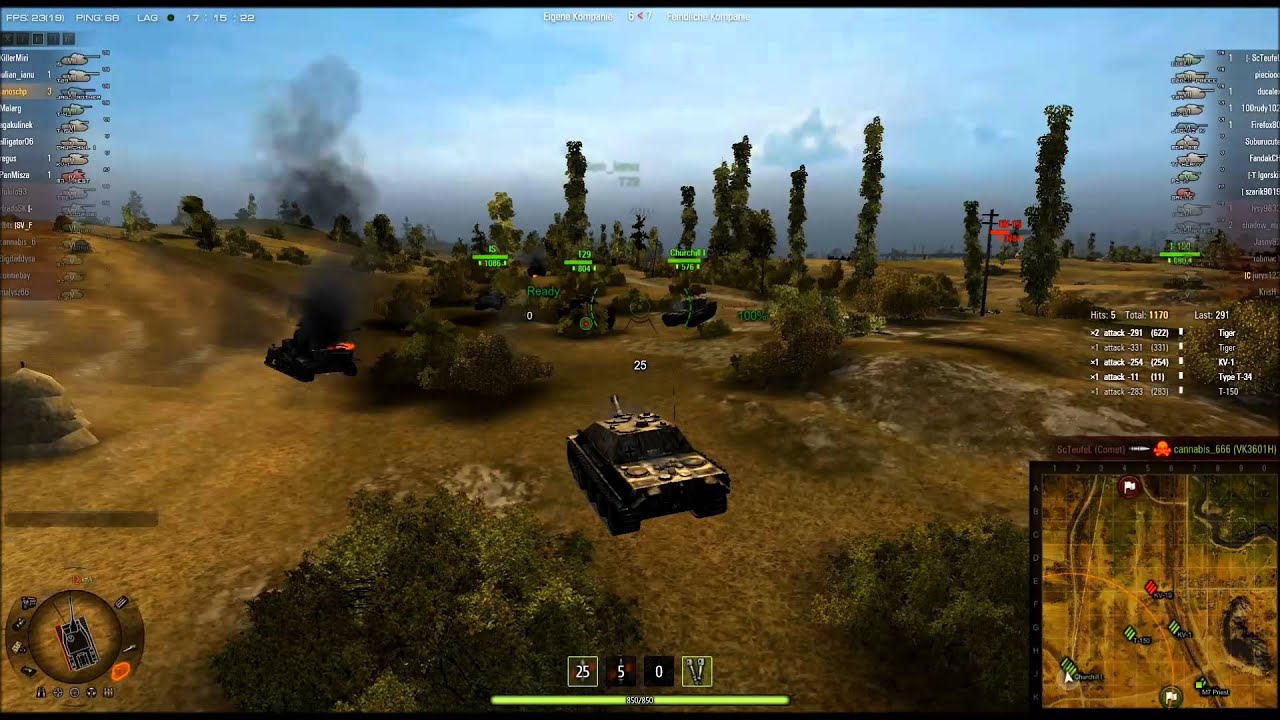 WoT, World of Tanks; Jagdpanther at Prokhorovka (Prohorovka), 6 kills ...