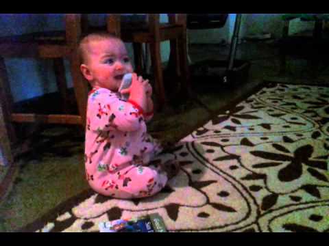 Lulu reduplicated babbling 9 months - YouTube