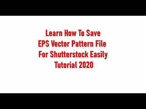 Learn How To Save EPS Vector Pattern File For Shutterstock | Tutorial ...