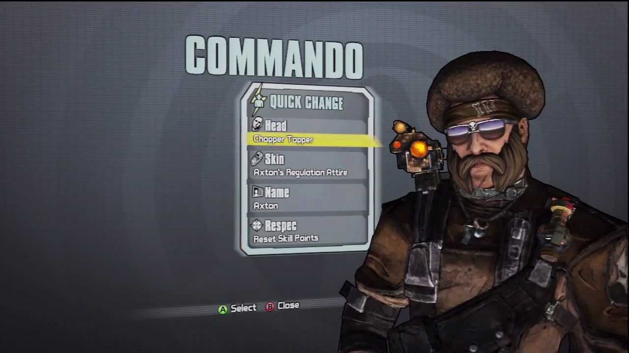Borderlands 2 - Axton the Commando Chopper Topper Head - YouTube