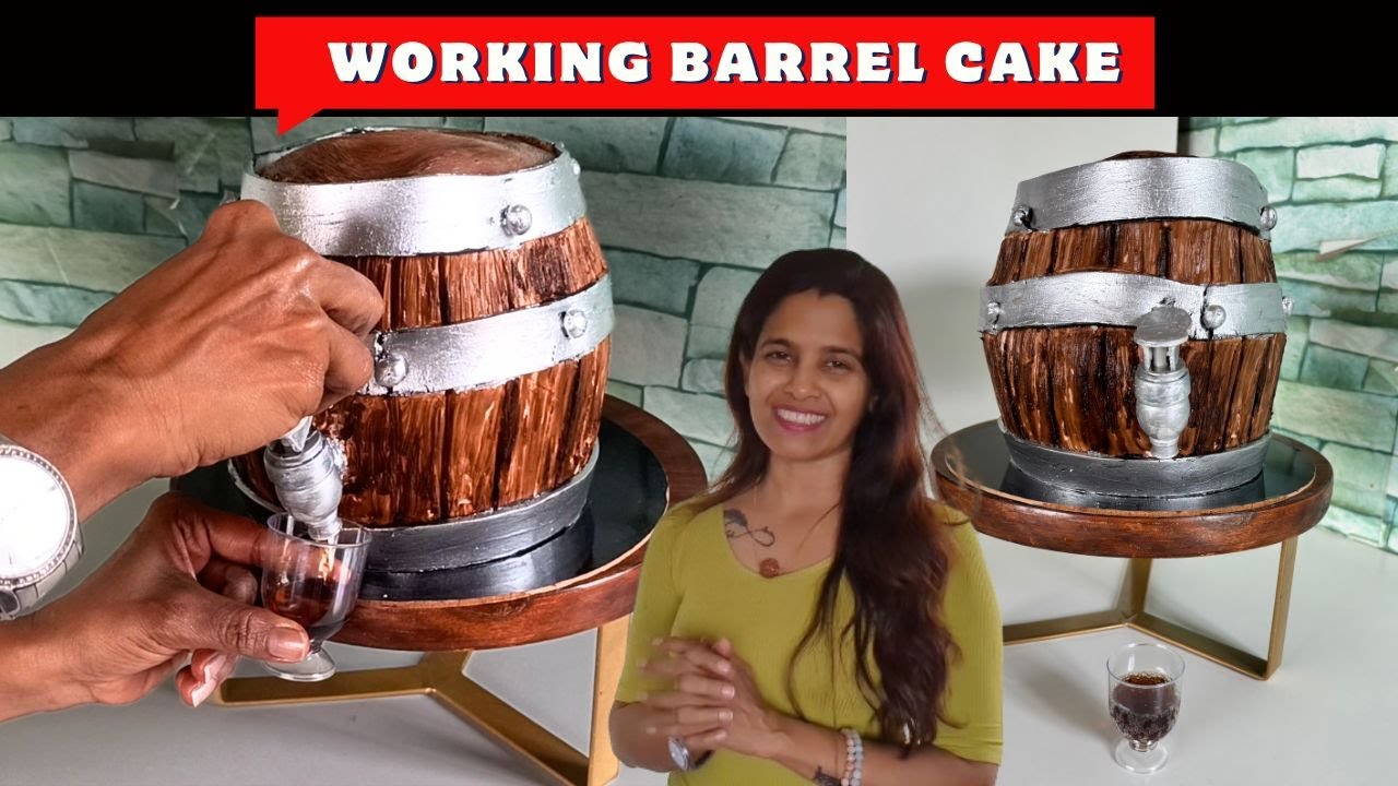 WORKING BARREL CAKE in 4 hrs | WORKING BARREL CAKE IN WHIPPED CREAM ...