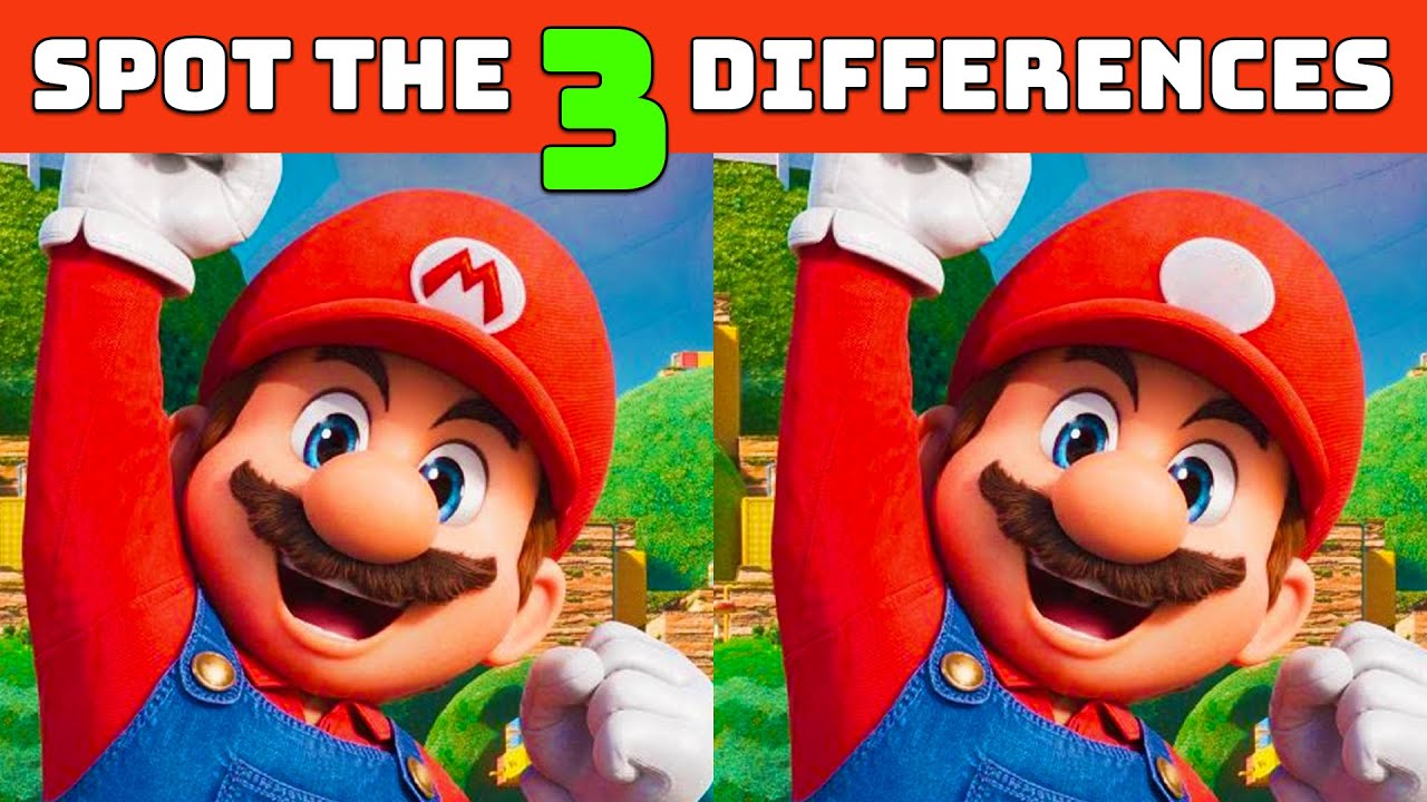 Super Mario Bros. Movie Spot The 3 Differences - YouTube