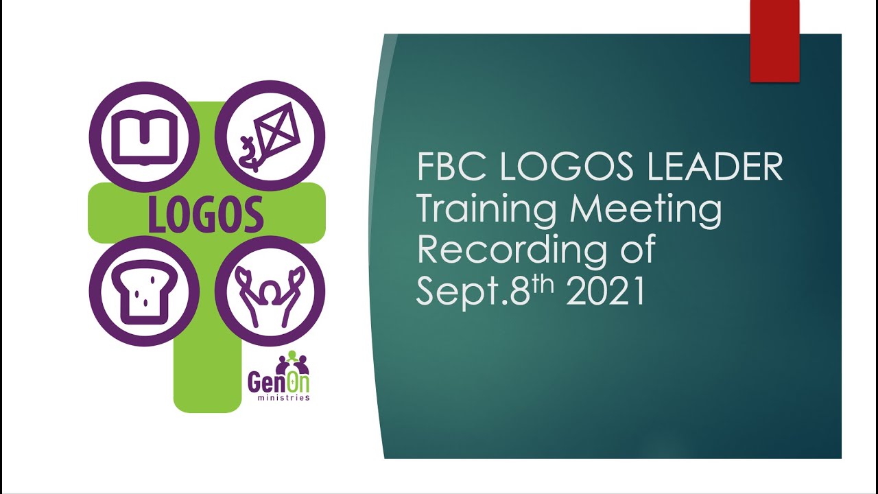 FBC LOGOS Training 2021 - YouTube