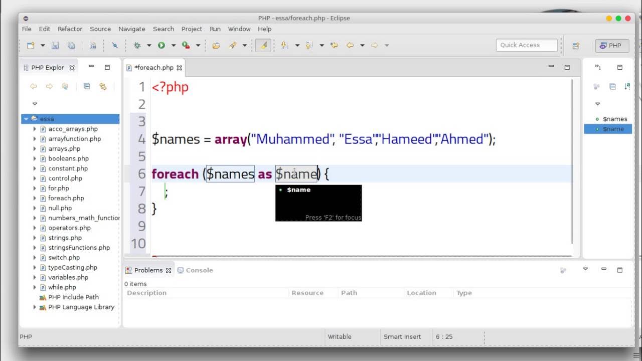 69 PHP scripting language Operators Loops foreach - YouTube