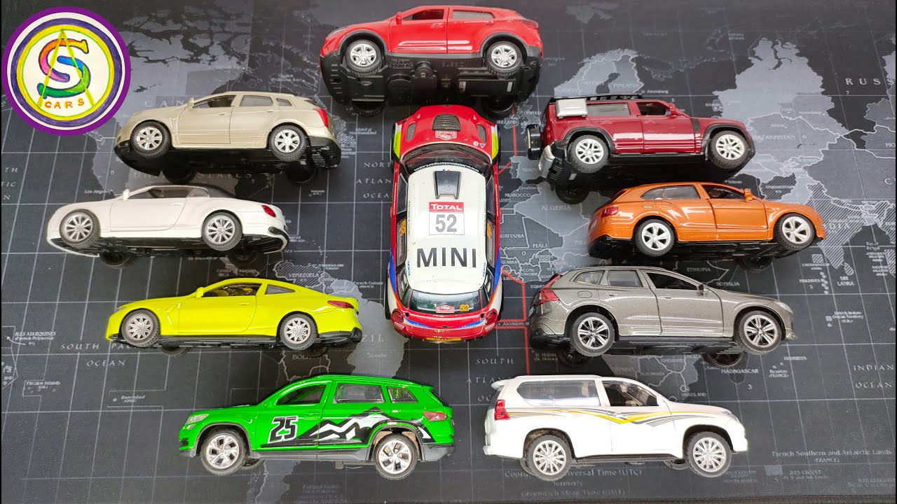 Cast cars in motion in the elements of the earth - YouTube
