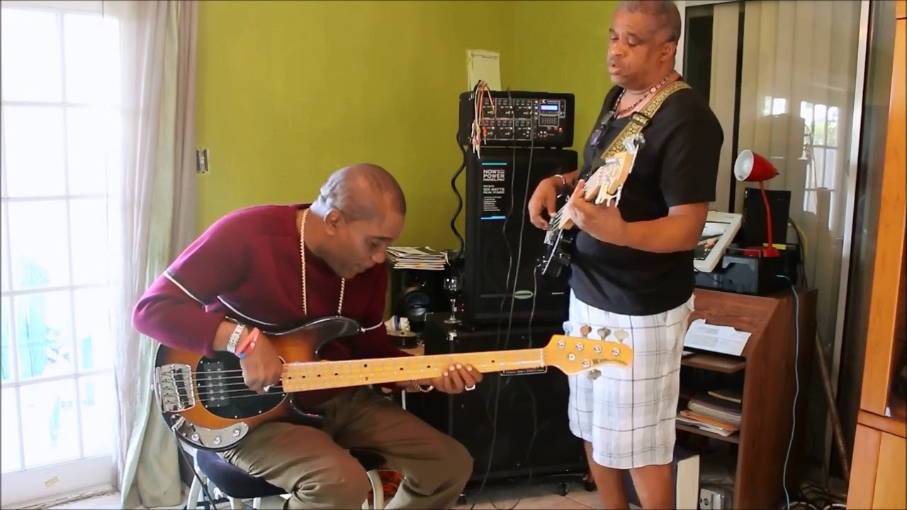 Guy Gabriel and Ady Vaval - Two Bass Guitar Kompa Jam - YouTube