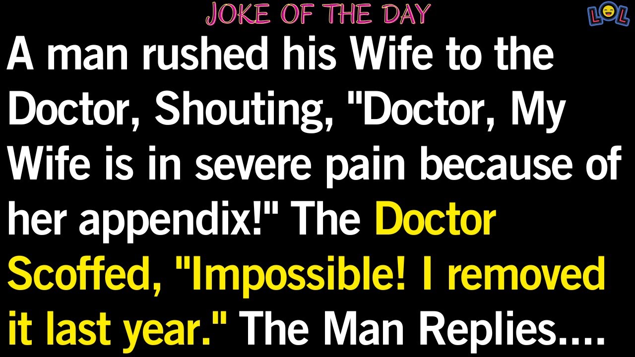 🤣Best Jokes| "Appendix or Wife? A Husband's Hilarious Comeback". #jokes ...