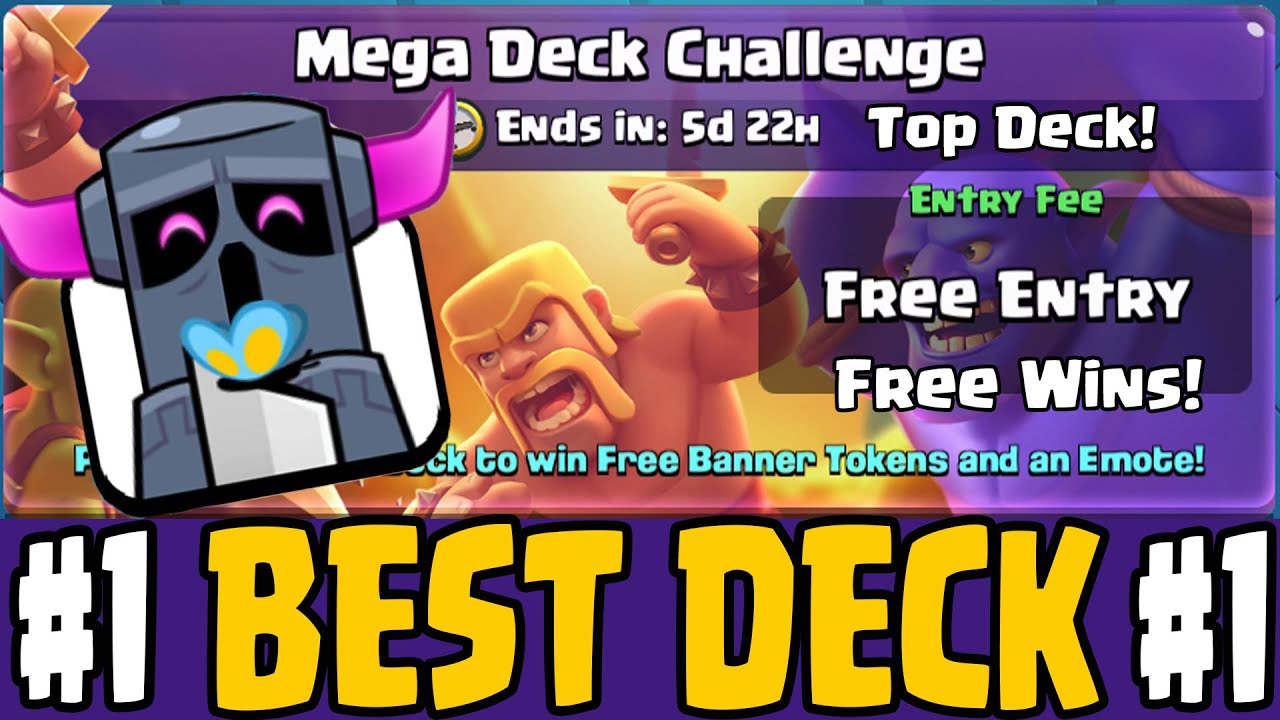 MEGA DECK CHALLENGE BEST DECKS + FREE EMOTE | CLASH ROYALE - YouTube