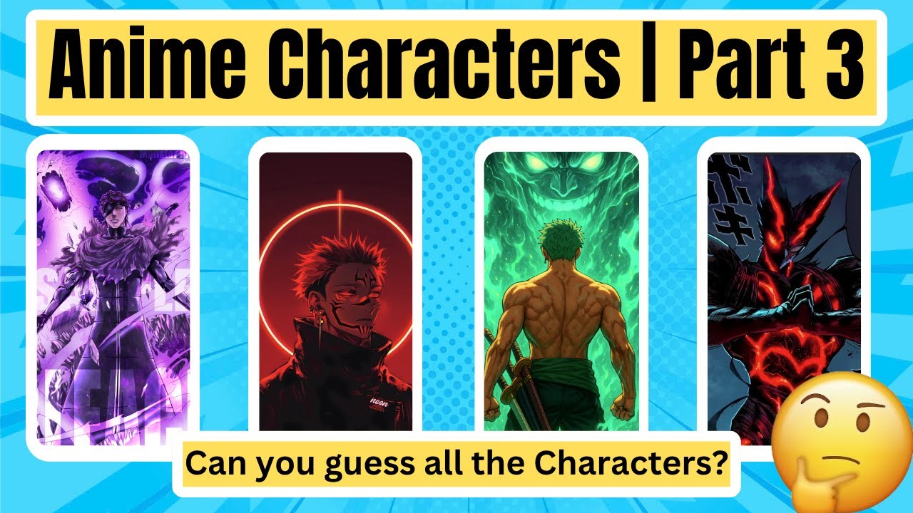 Can you guess all the Anime Characters? | Guess the Anime Characters by ...