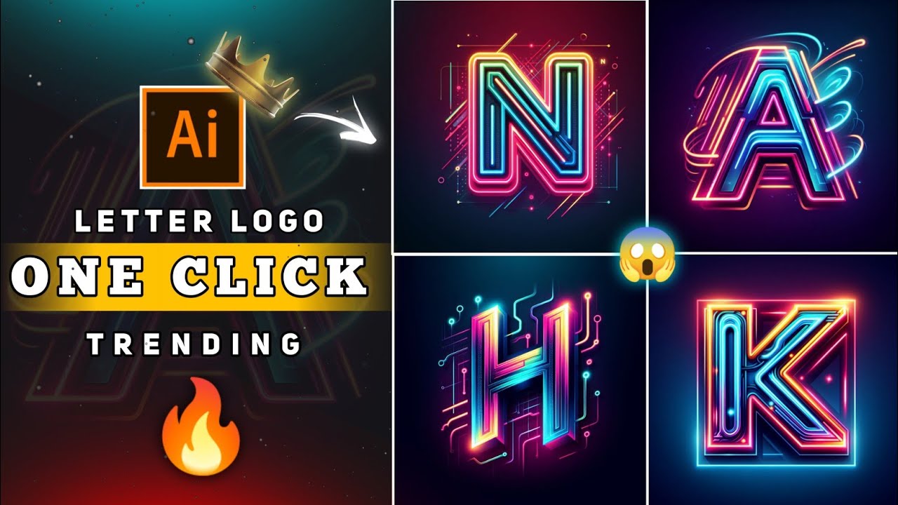 Create Neon Letter Logo Viral AI Photo Editing|Neon Letter Photo ...