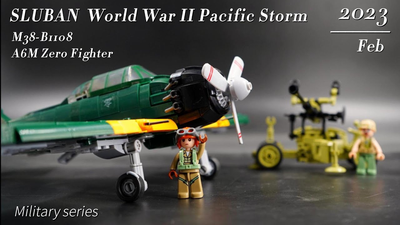 SLUBAN M38-B1108 World War II Pacific Storm: A6M Zero Fighter - YouTube