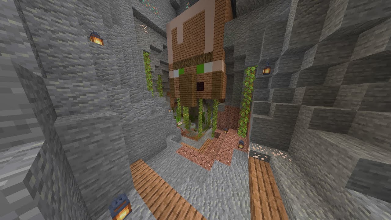 !!CONSTRUYO UN TRADING HALL GIGANTE SUBTERRANEO EN MINECRAFT HARDCORE ...