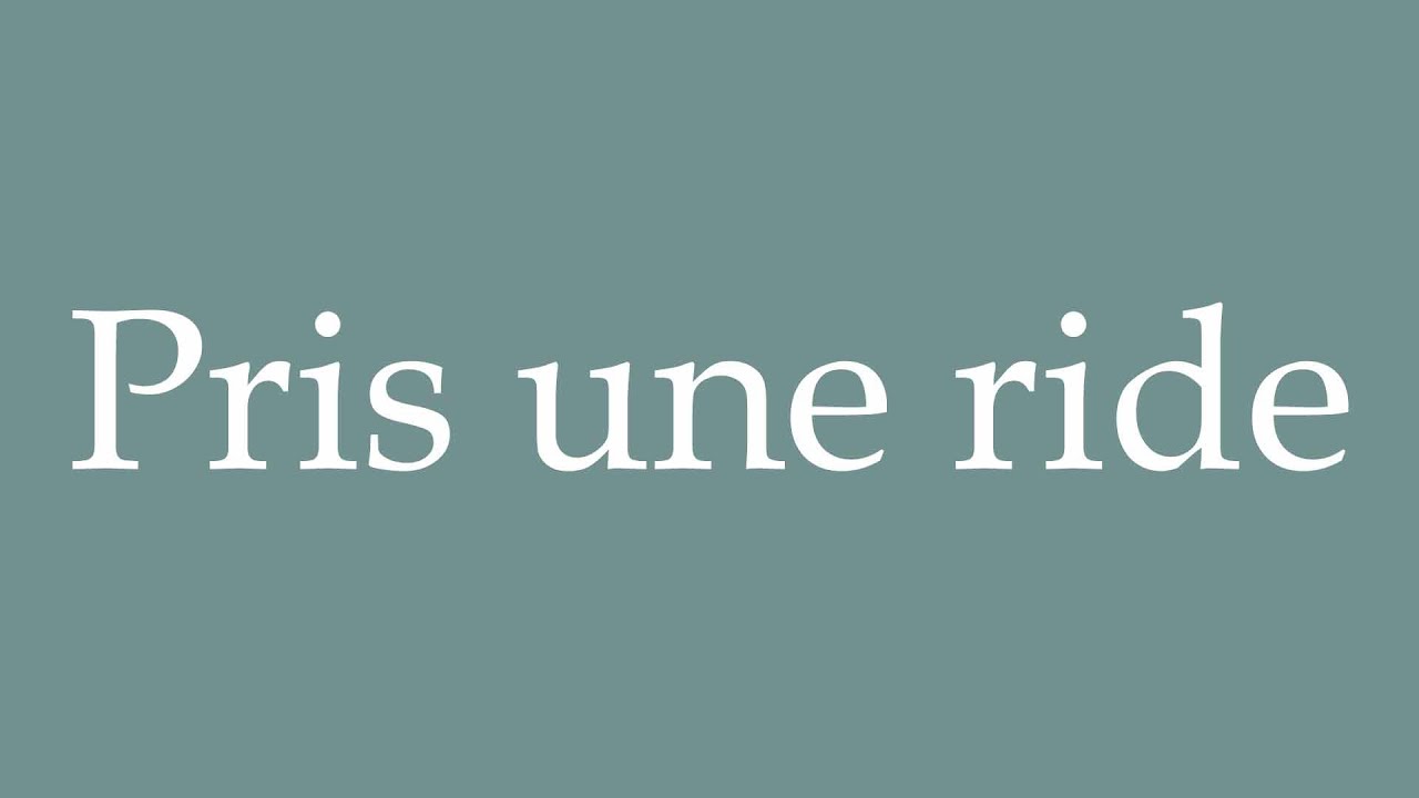 How to Pronounce ''Pris une ride'' (Got a wrinkle) Correctly in French ...