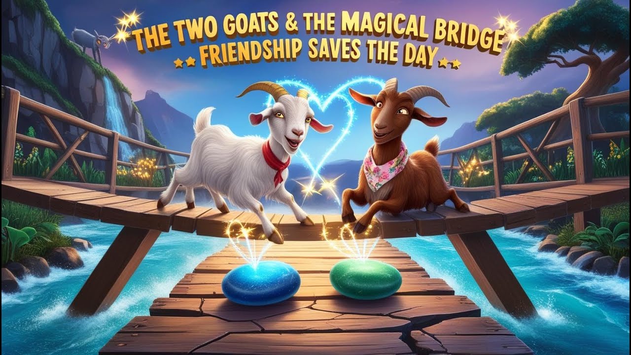The Two Goats & the Magical Bridge 🌈 | Animated Kids Story About ...