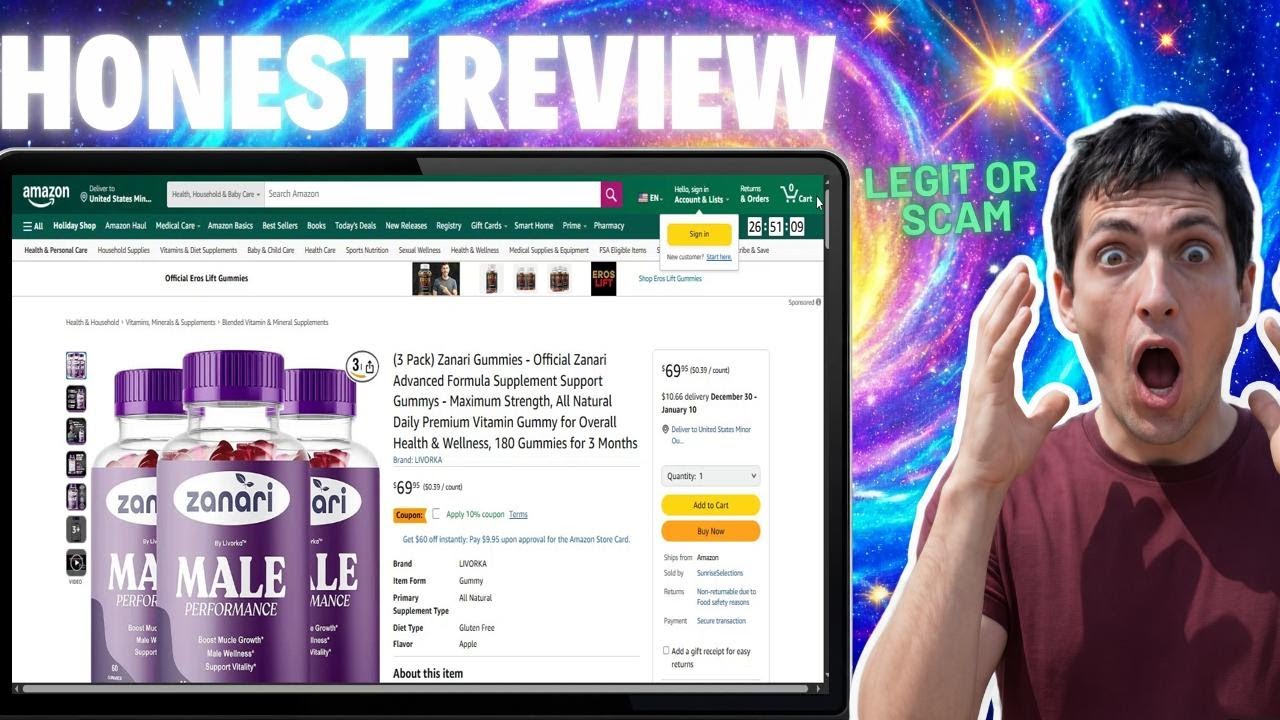 Zanari Gummies Review 2026 – Ordering, Packaging & Taste - YouTube