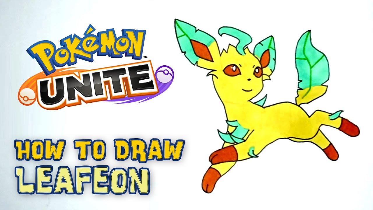 How to Draw Leafeon - Pokemon Unite - YouTube
