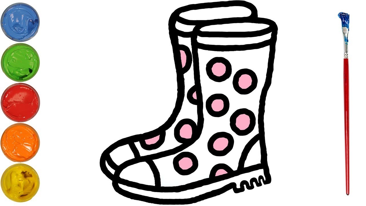 RUBBER BOOTS Drawing, Painting & Coloring for Kids & Toddlers | COLOR ...