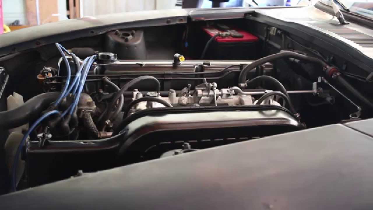 1972 DATSUN 240z engine start L24 dual SU Carbs - YouTube