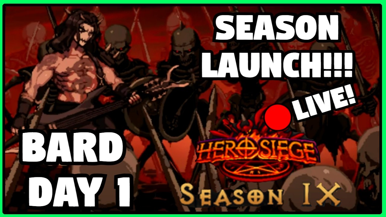 [Hero Siege] Season 9 League Start - BARD BLASTIN - YouTube