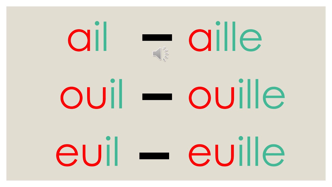 Phonologie - le son [ill] - partie 4 [euille] - YouTube