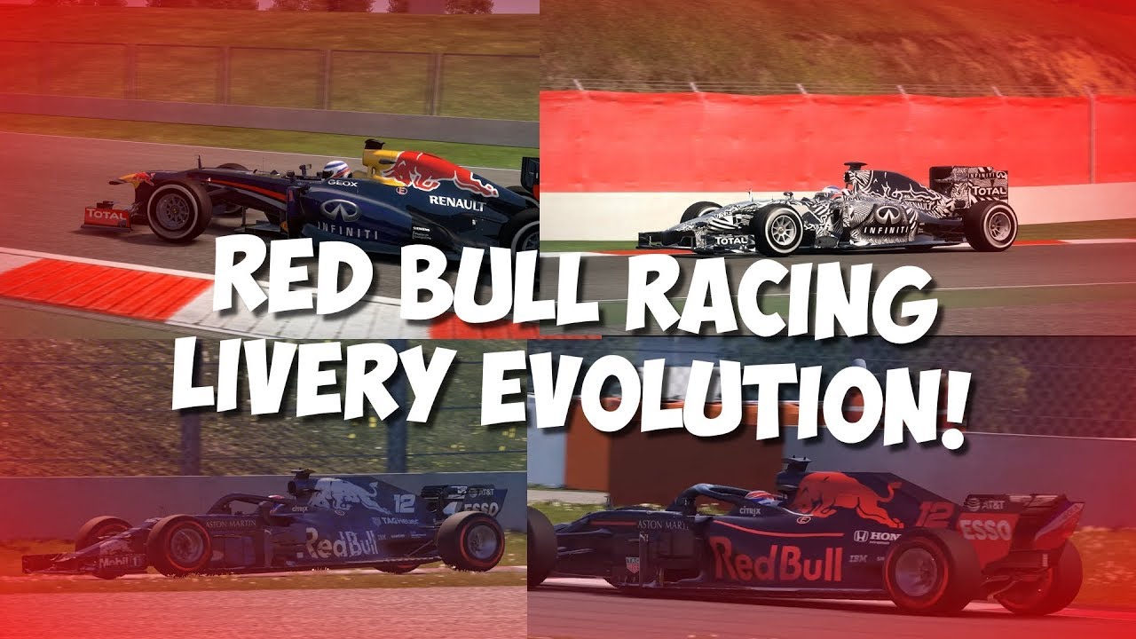 RED BULL RACING LIVERY EVOLUTION! | F1 2013-2018 GAME - YouTube