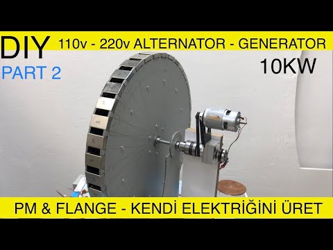 DÜŞÜK DEVİRDE YÜKSEK GÜÇ İSTEYENLER İÇİN ALTERNATÖR PROJESİ - 10KW JENERATÖR YAPIMI - part2