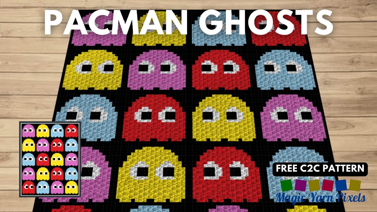 FREE C2C Graph & Pattern - Pacman Ghosts - C2C & Tapestry Crochet ...
