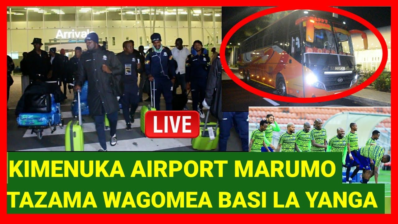 KIMENUKA AIRPOT, TAZAMA BASI LA YANGA WALILOLIGOMEA MARUMO GALLANTS LEO ...