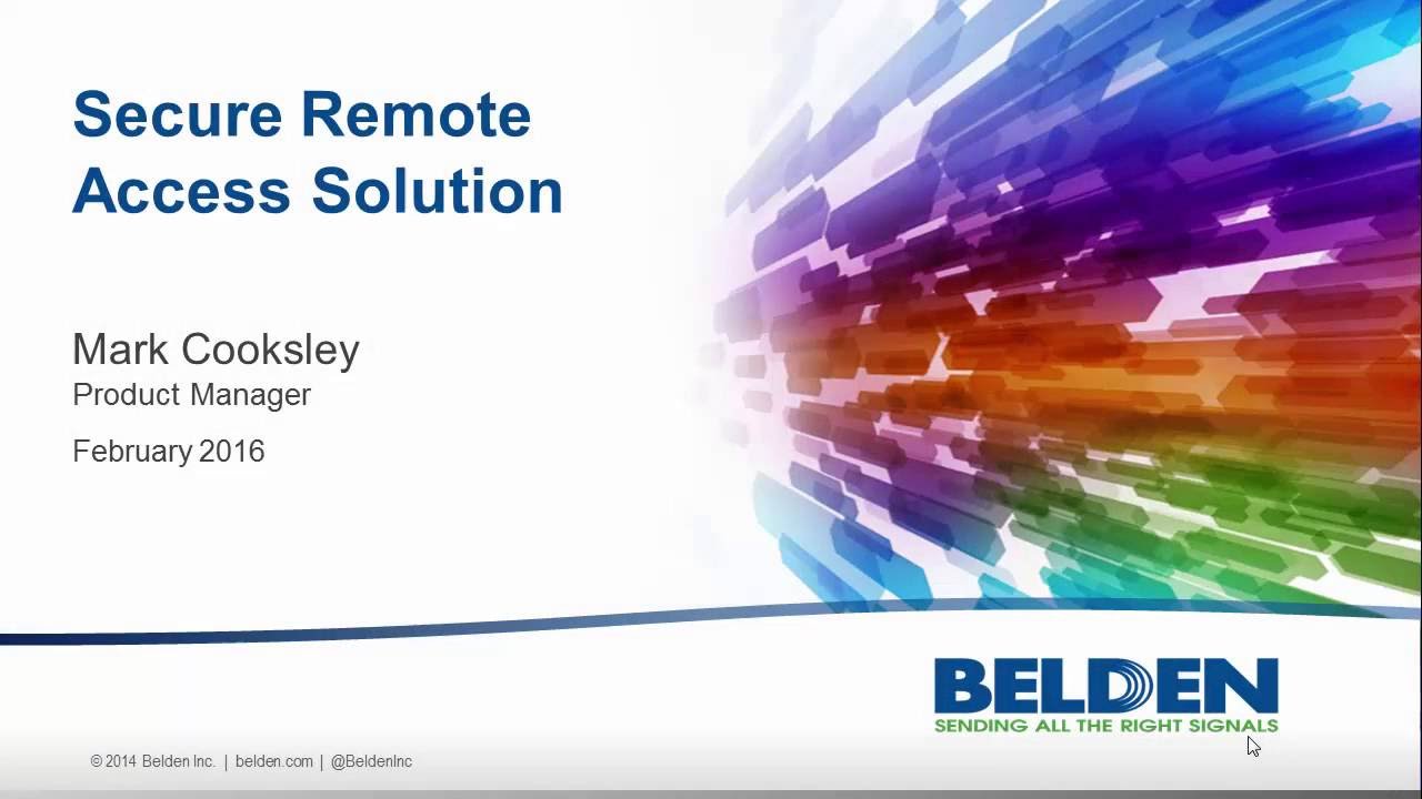 Introduction to the Hirschmann Secure Remote Access Solution - YouTube