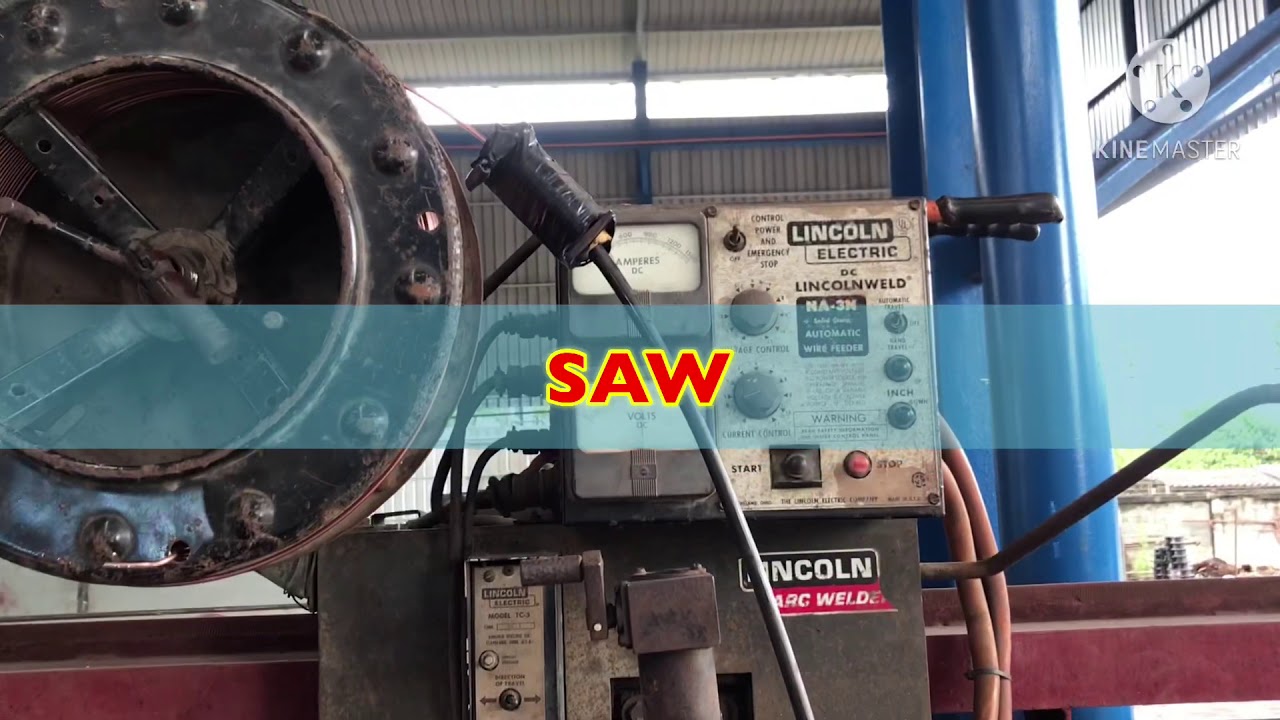 SAW Submerged Arc Welding เชื่อมใต้ฟลักซ์ - YouTube