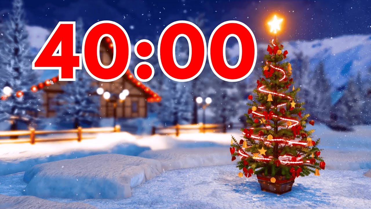 40 Minute Christmas Countdown Timer 🎄 | Festive Music & Santa Sleigh ...