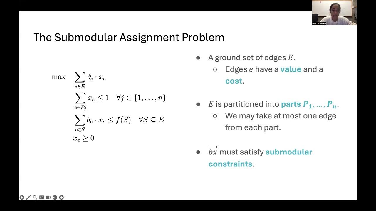FOCS 2024 1C The Online Submodular Assignment Problem - YouTube