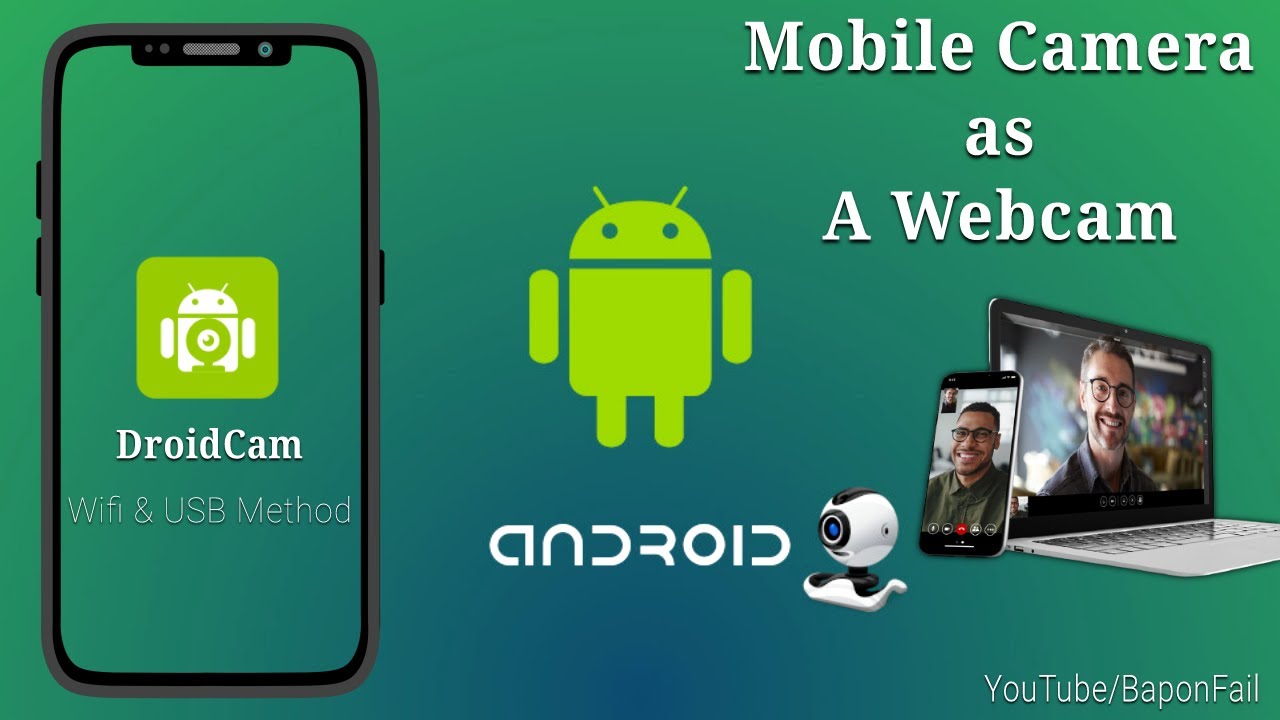 How To Use An Android Phone as a Webcam in Hindi | Droidcam USB and ...