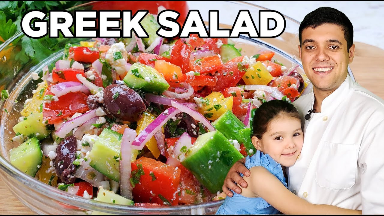 How to Make Greek Salad with Dressing [Traditional Recipe] - YouTube