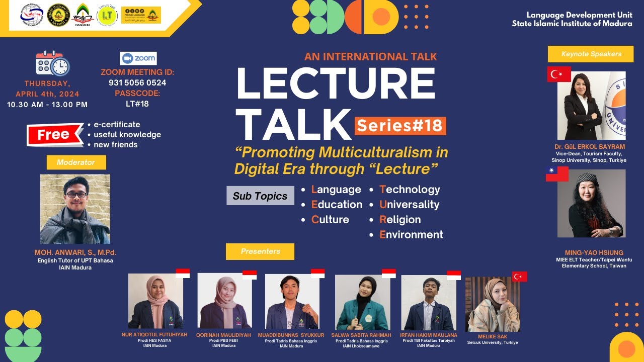 Lecture Talk Series #18 "Promoting Multiculturalism in Digital Era ...