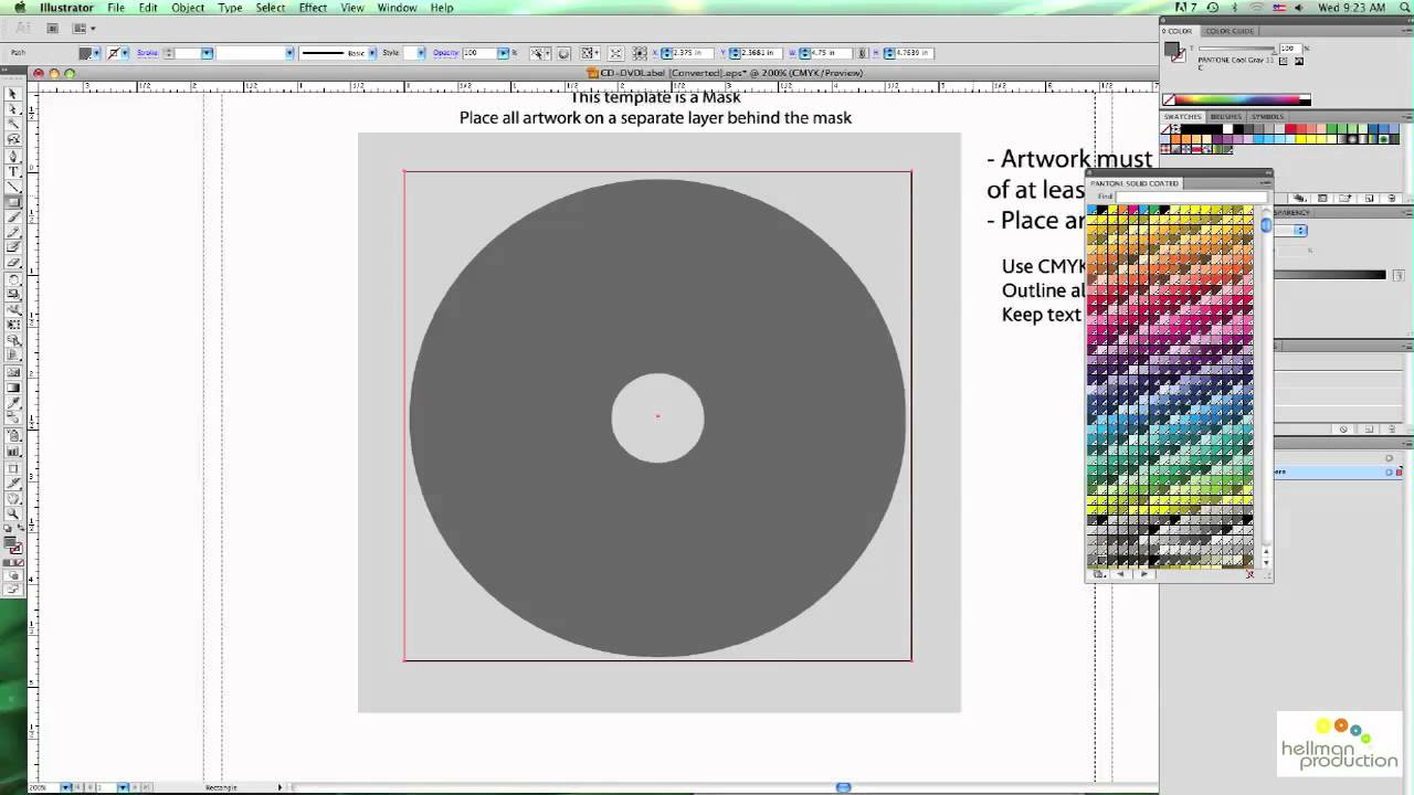 Setup CD DVD label for silkscreen printing - YouTube