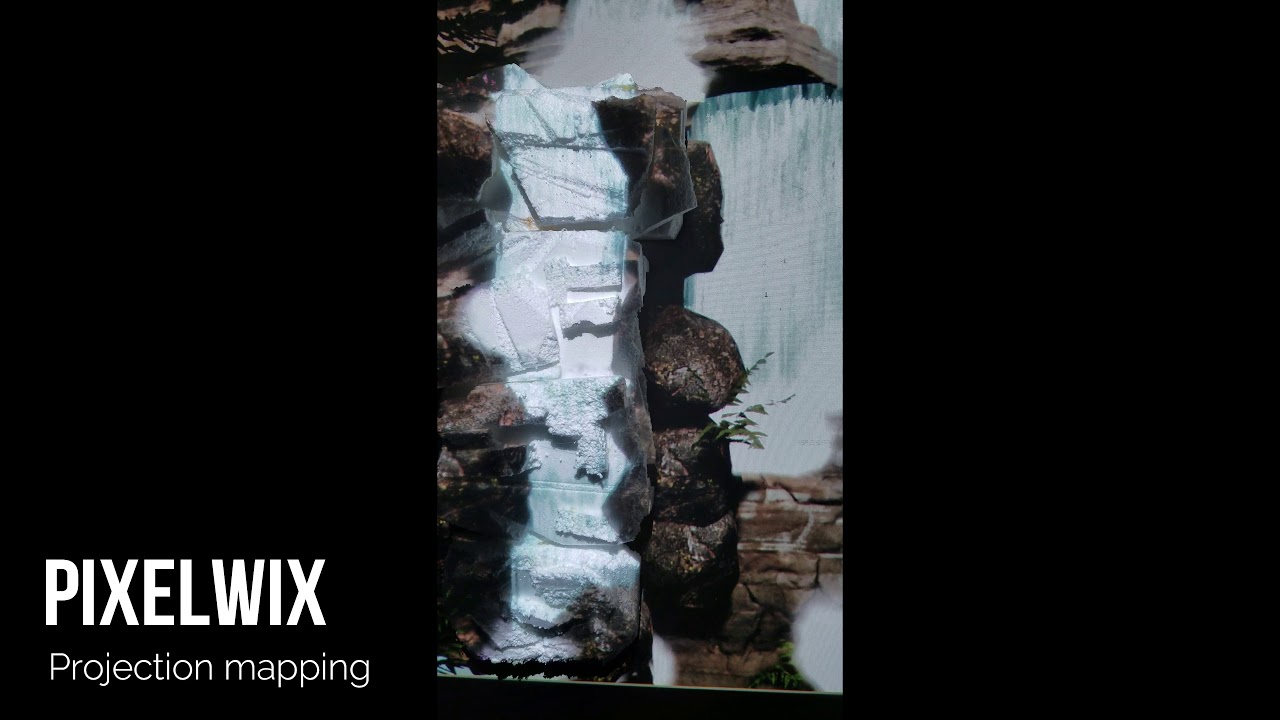 Pixelwix Projection Mapping Water Fall onto physical objects. - YouTube
