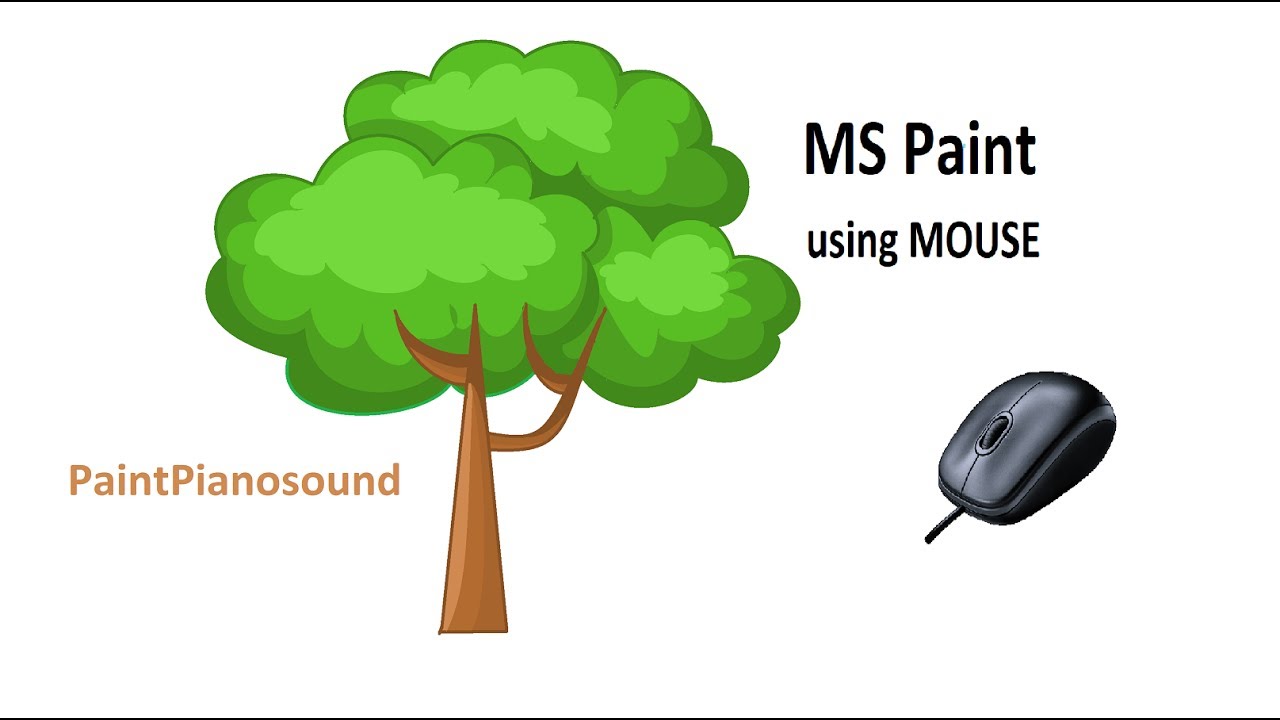 Tree Drawing on MS Paint using mouse - YouTube