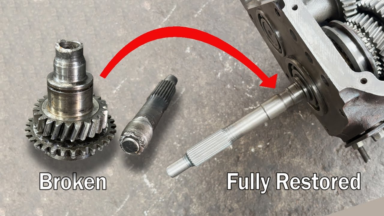 Repairing a completely broken gear shaft - Successfully restored like ...