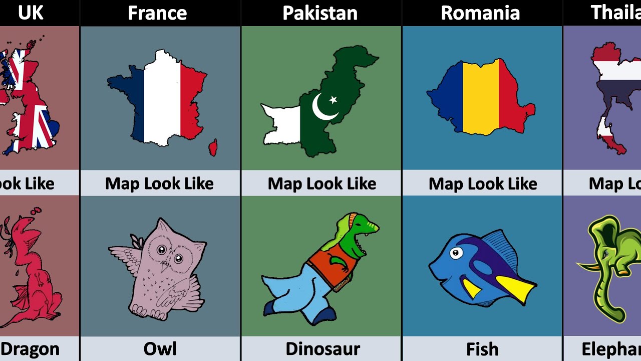 Countries Map That Looks Like Animal - YouTube
