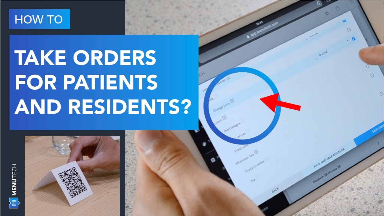 How to take food orders for patients and residents? | Menutech - YouTube