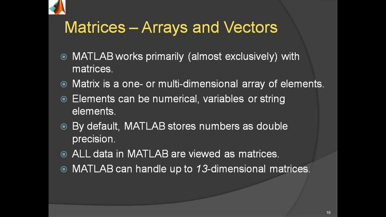 Matlab Programming and fundamentals - YouTube
