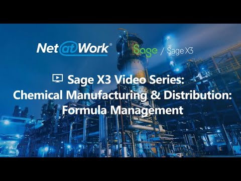 Sage X3 - Formula Management - Chemical ERP - YouTube
