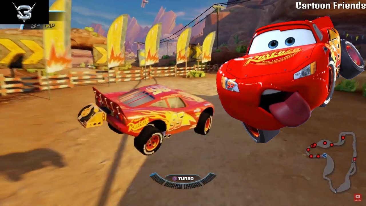 Cars 3 gameplay Battle race Lightning McQueen on Radiator Springs Red ...