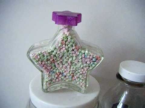 Glow in the Dark Origami Stars in Star Shaped Bottle Hand made - YouTube
