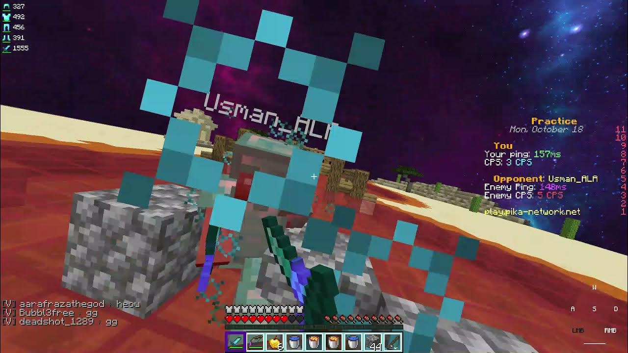 Practicing pvp (MINECRAFT) - YouTube