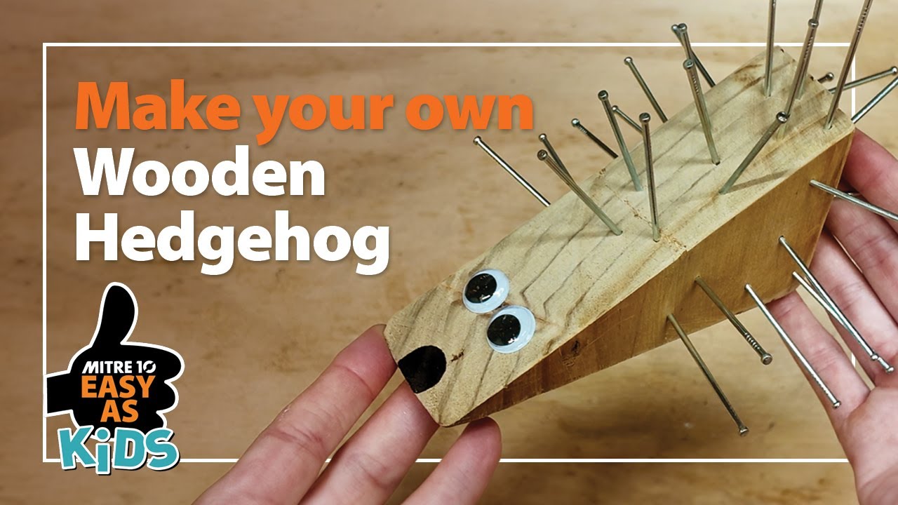 Make your own Wooden Hedgehog | Mitre 10 Easy As Kids DIY - YouTube