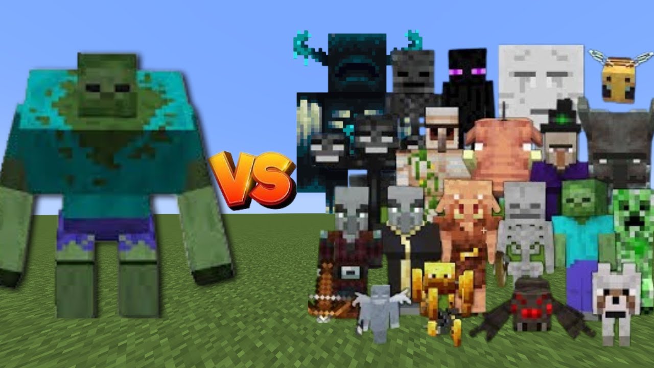 MUTANT ZOMBIE vs ALL MOBS | Minecraft Mob Fight - YouTube