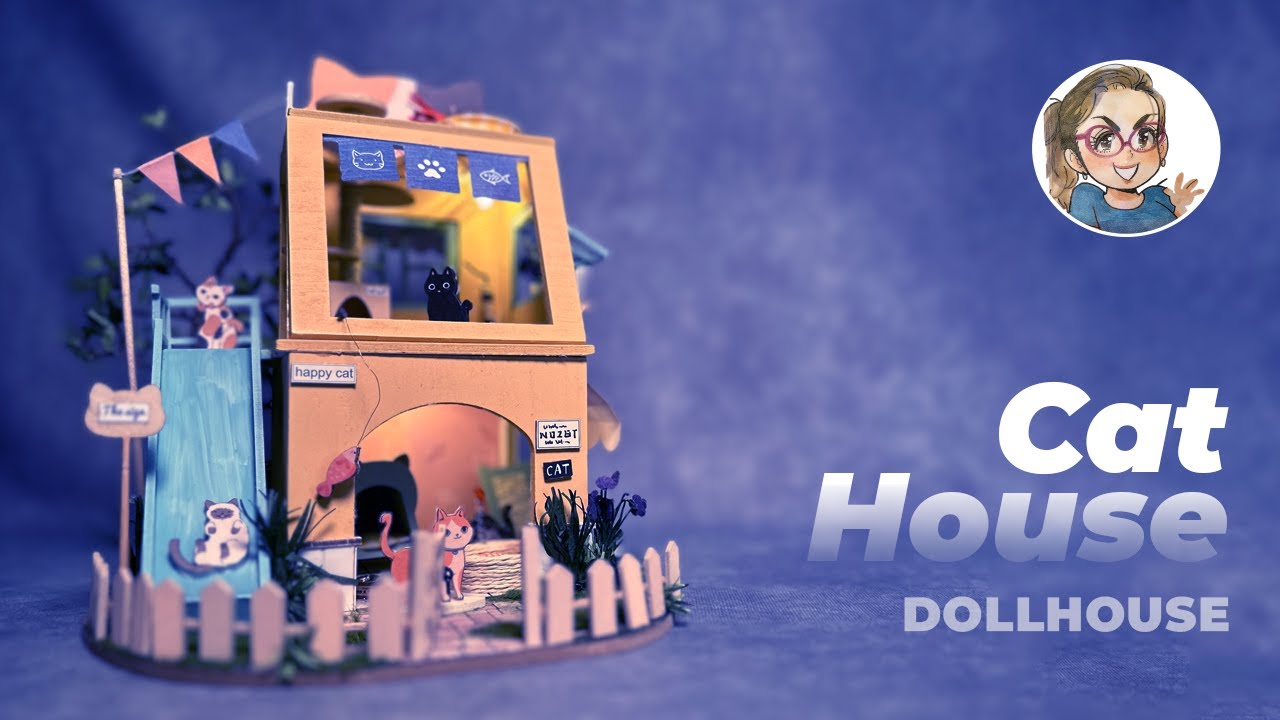 Purrfect Heaven | DIY Miniature Cat House Dollhouse Crafts | By Rolife ...